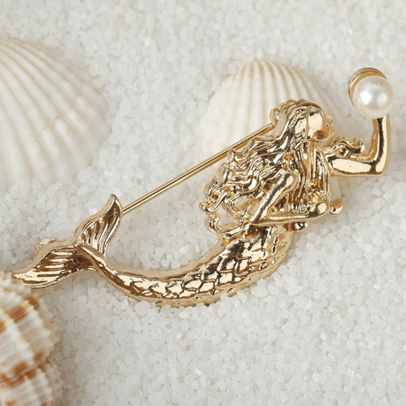 Jewelry | New Mermaid With Pearl Brooch | Poshmark